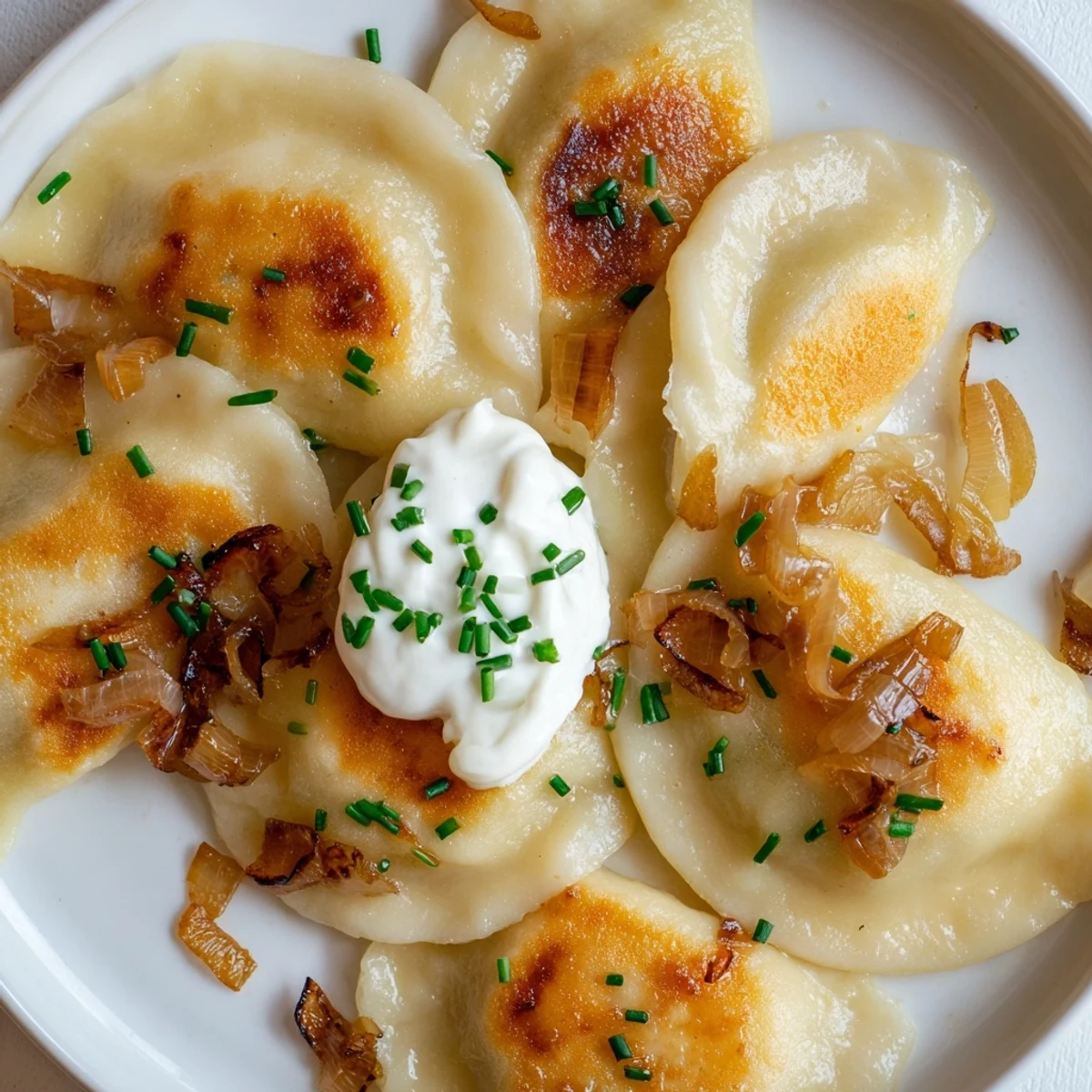 Traditional Polish Dumplings with Potato and Cheese